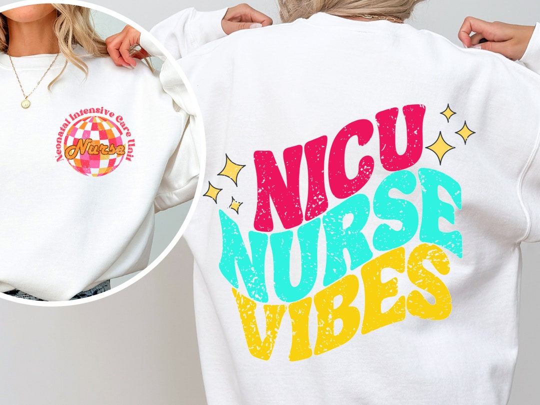Retro Vintage NICU Nurse Vibes PNG Design Instant Download Neonatal ...