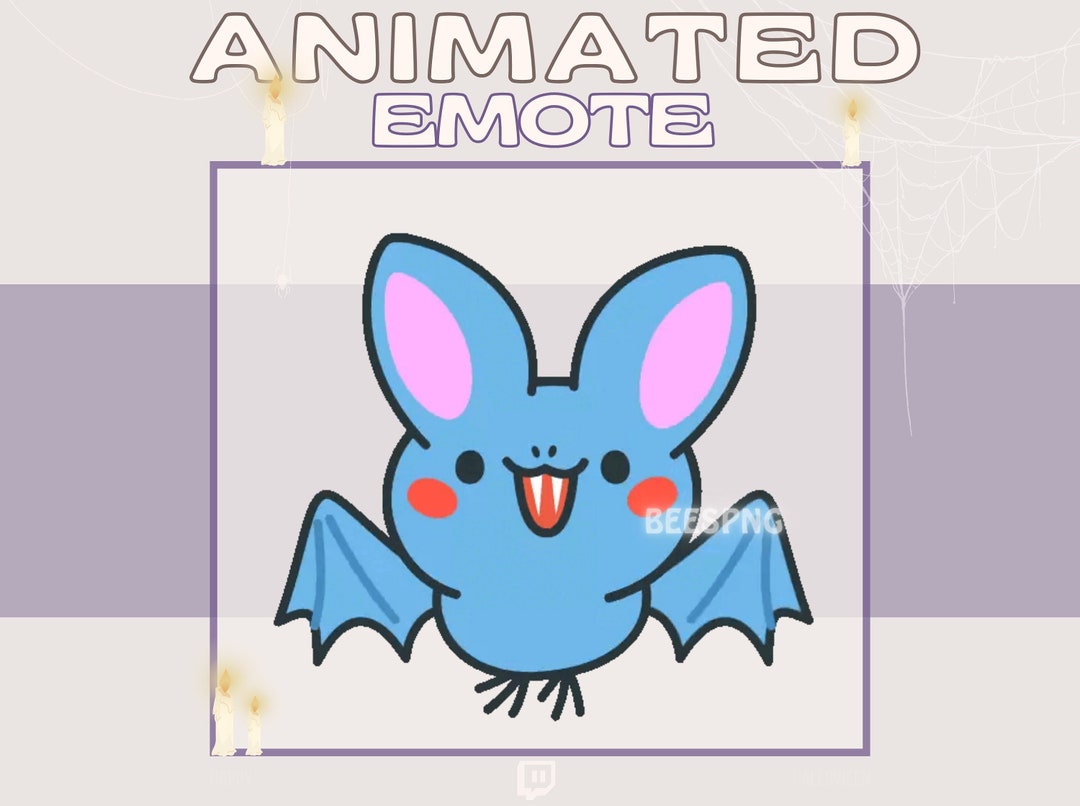 Animated Bat Twitch Emote | Halloween Spooky Heart Emote (.gif) - Etsy