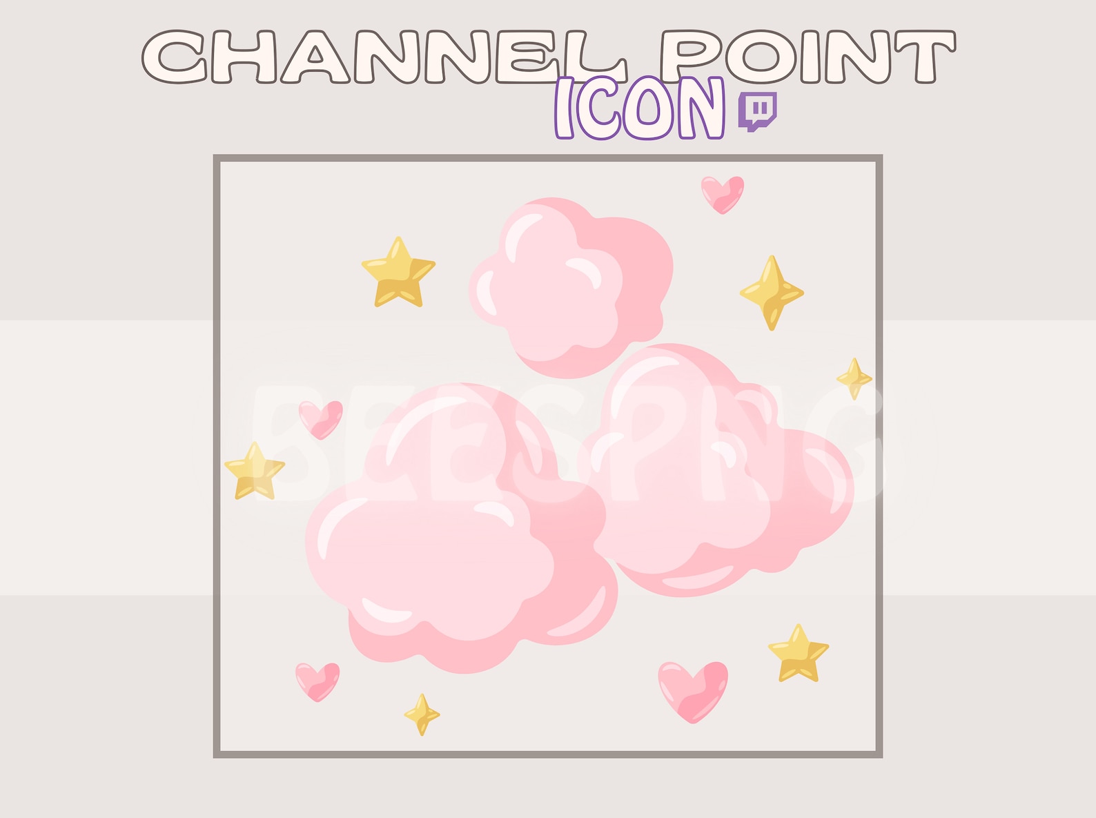 Cute Clouds ‣ Channel Point Icon • Viewer Currency Icon | Kawaii Icon ...
