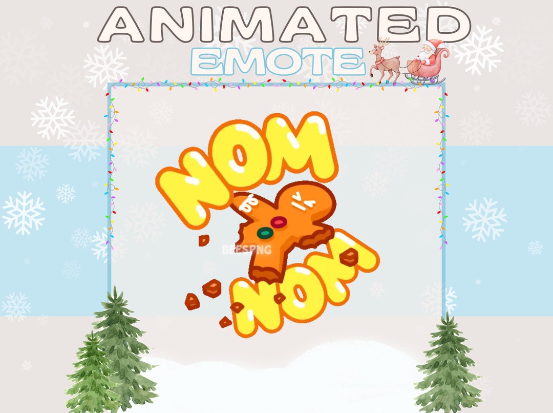 Animated Twitch Emote: Nom Nom Gingerbread - Christmas Holiday - Etsy