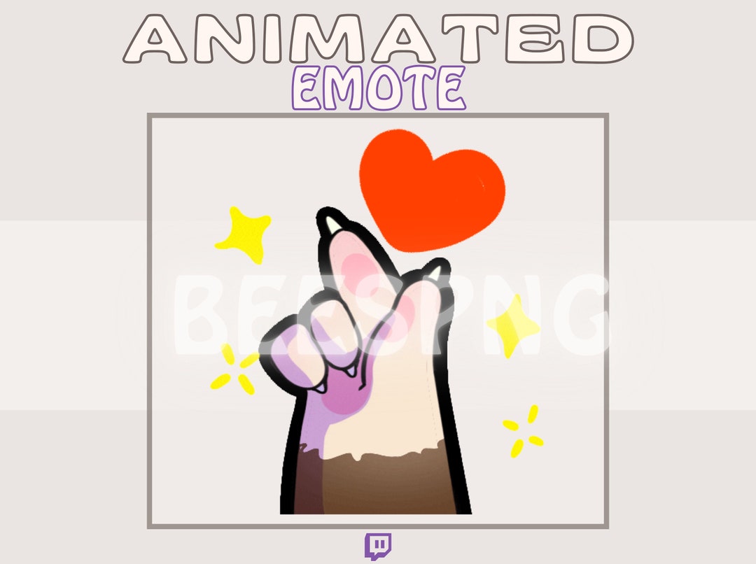 Animated Twitch Emote paw Heart'' Emotes for Twitch Cute Emotes ...