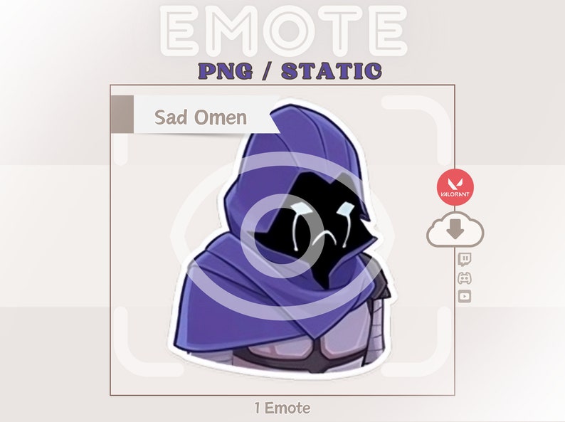 Twitch Emote Sad.. Omen, Valorant Emotes / for Streamers, Discord, N ...