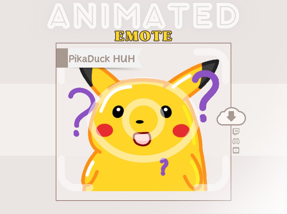 Animated Twitch Emote pika Huh'' Emotes for Twitch Cute Emotes, Dancing ...