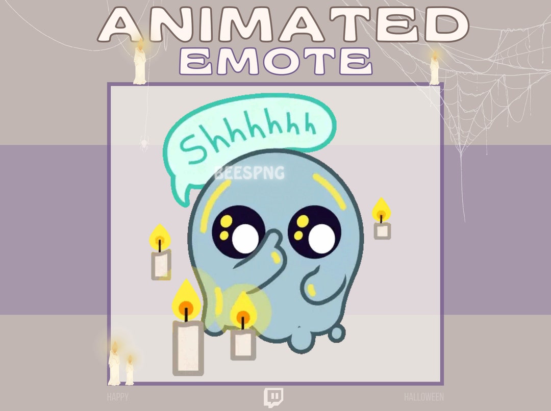 Ghostly Shhhh » Animated Halloween Emote for Twitch | Cute Emotes ...