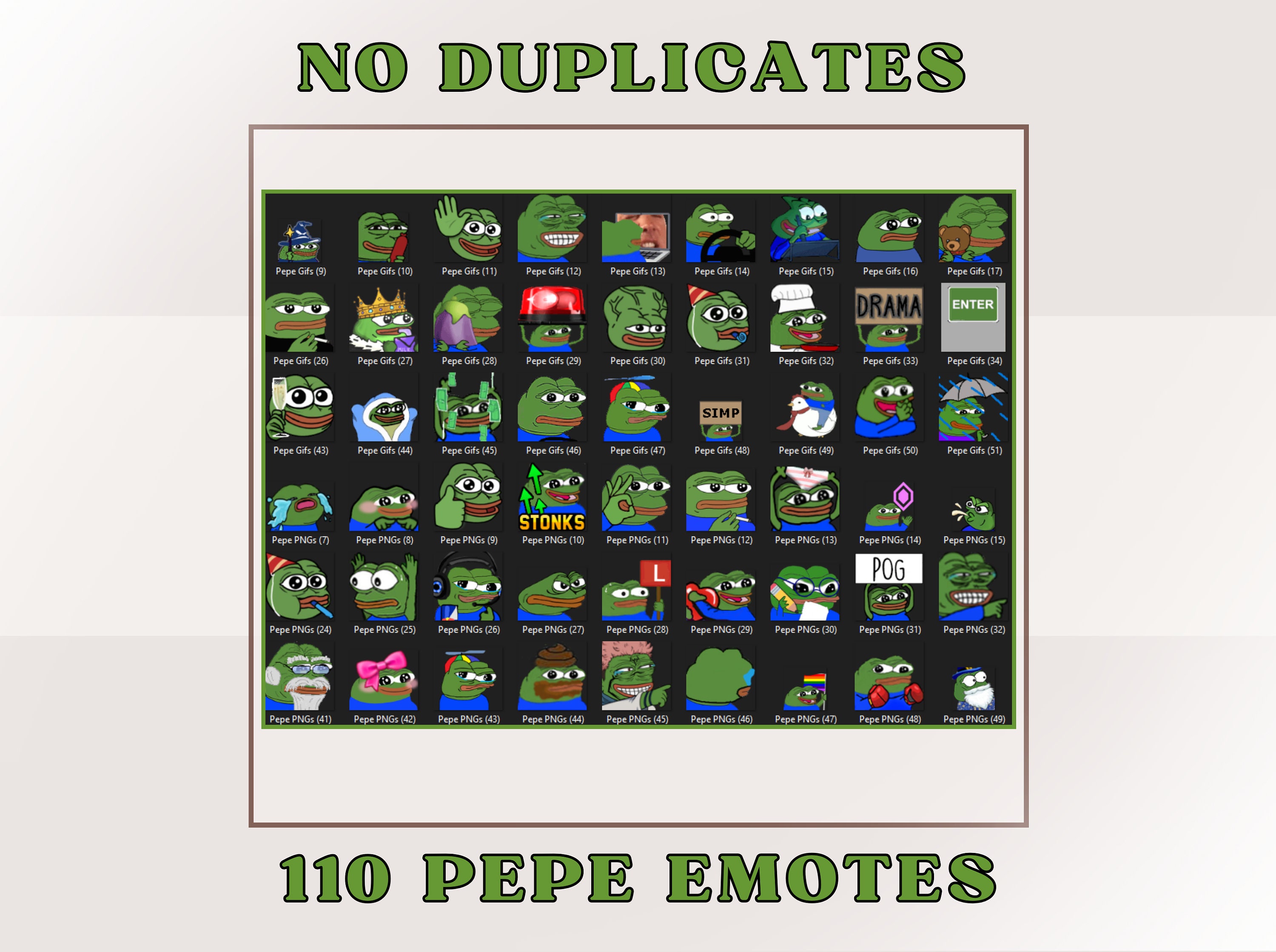 Pepe Emote Pack » 110pc Emote Pack » Animated + Static | Discord Emotes ...