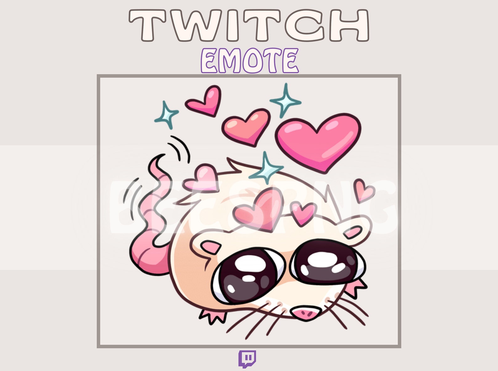 Twitch Emote » "cute Mouse Love'' » Emotes for Twitch | Cute Emotes ...