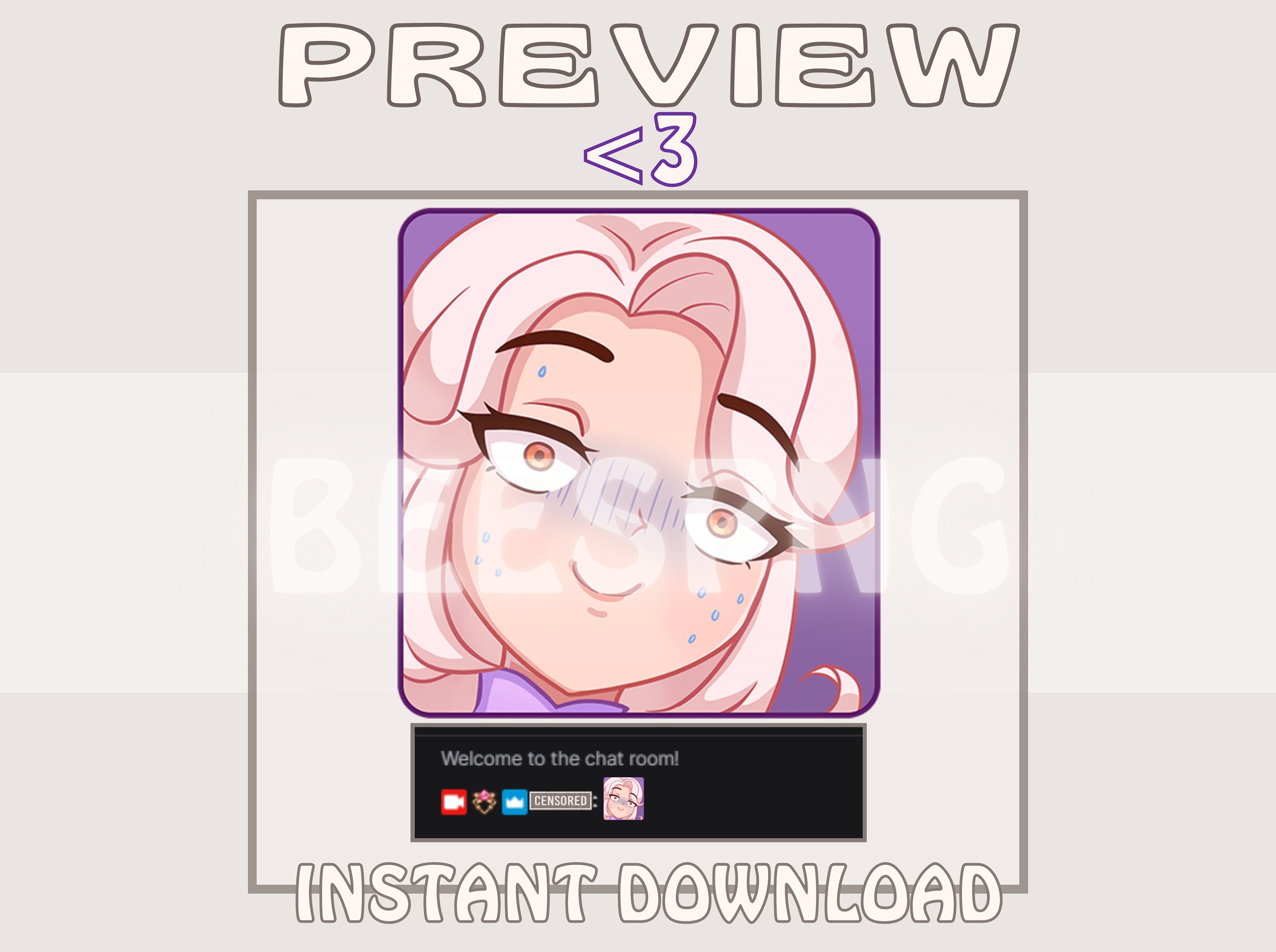 Twitch Emote » "daisy Nervous'' » Emotes for Twitch | Cute Emote, Meme ...