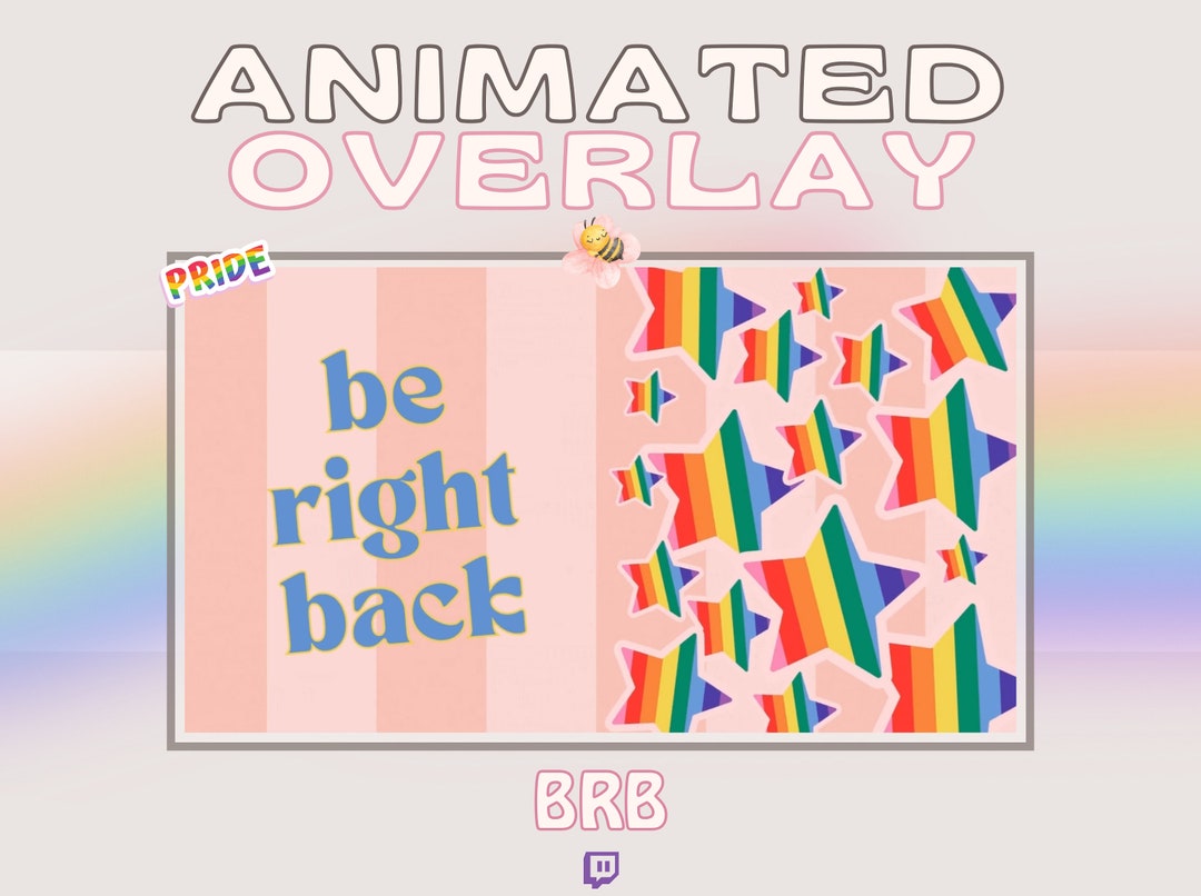 Pride/mo Stars ‣ Animated BRB Screen ‣ Stream Overlay | Pride Be Right ...