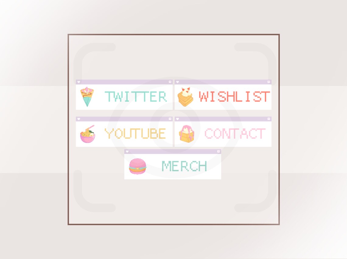 Pastel Panels Panels for Twitch Pixel Panels, Cute Panels, Kawaii ...