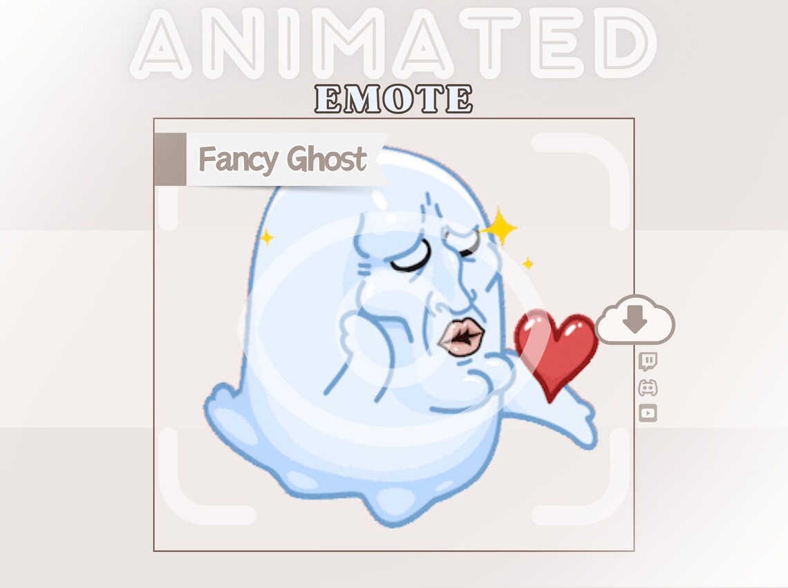 Animated Twitch Emote ''fancy Ghost'' Emotes for Twitch Cute Emotes ...