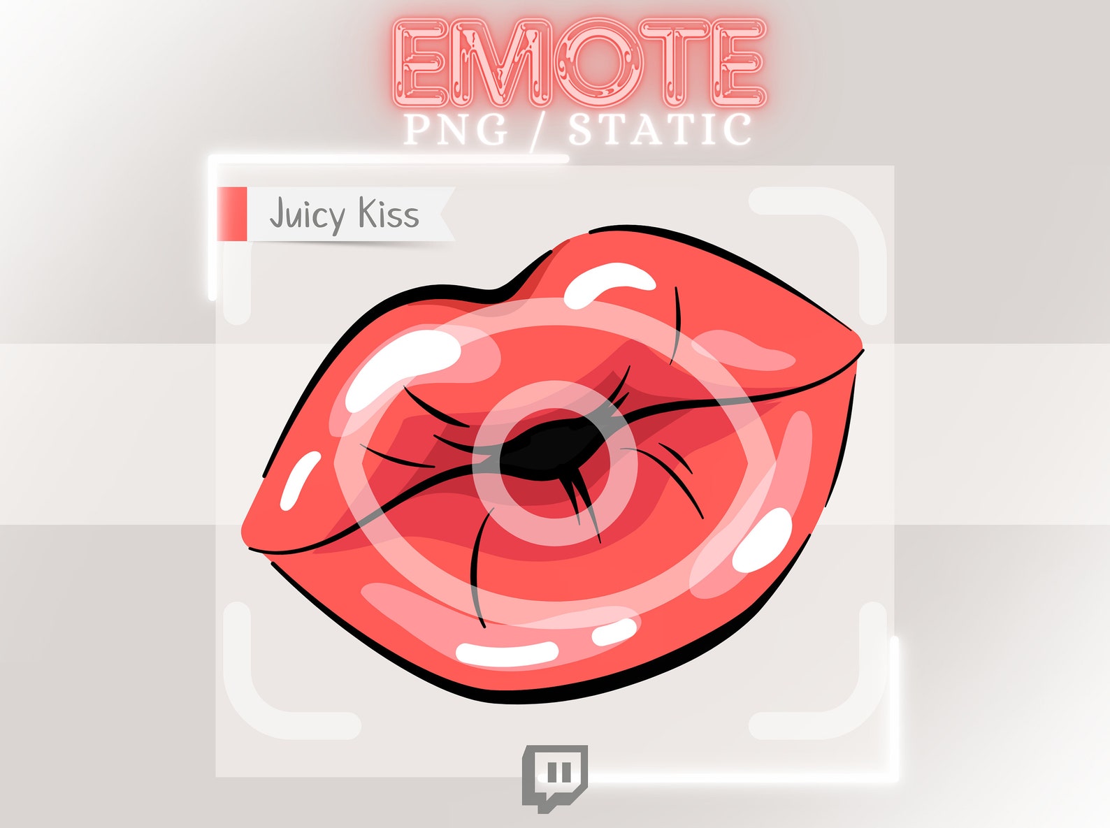 Twitch Emote ''juicy Kiss mwah'' Emotes for Twitch Cute Emotes, Kawaii ...