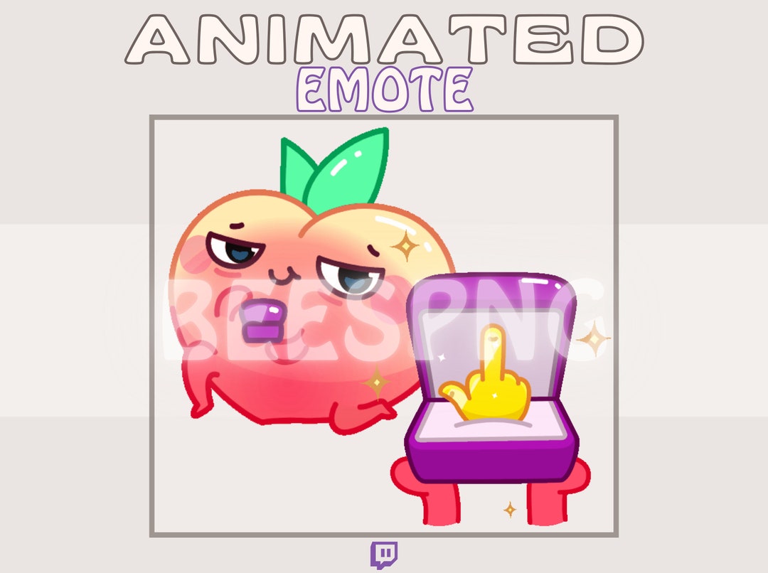Animated Twitch Emote peach-prosal'' Emotes for Twitch Funny Emotes ...