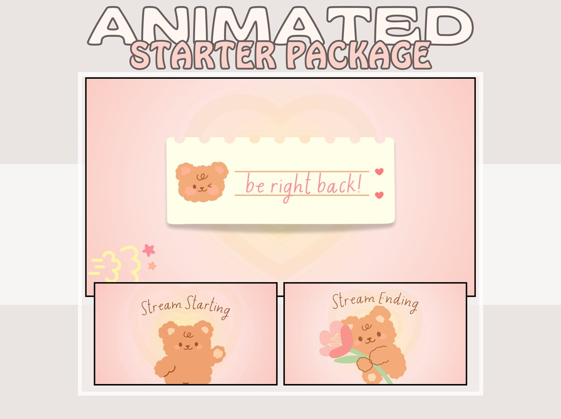 Teddy ‣ Animated Twitch Overlay ‣ Starter Package | Animated Stream ...