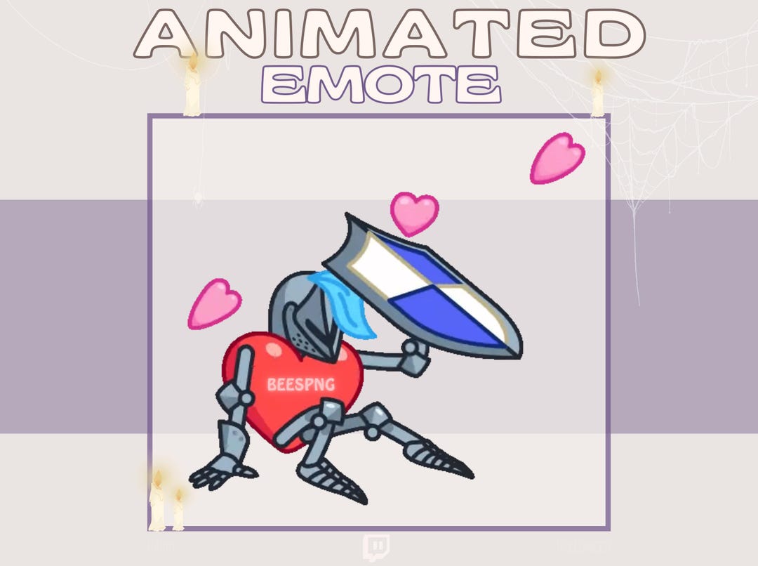 Love Bombed Animated Emote, Knight With Shield (twitch, Kick, Discord ...