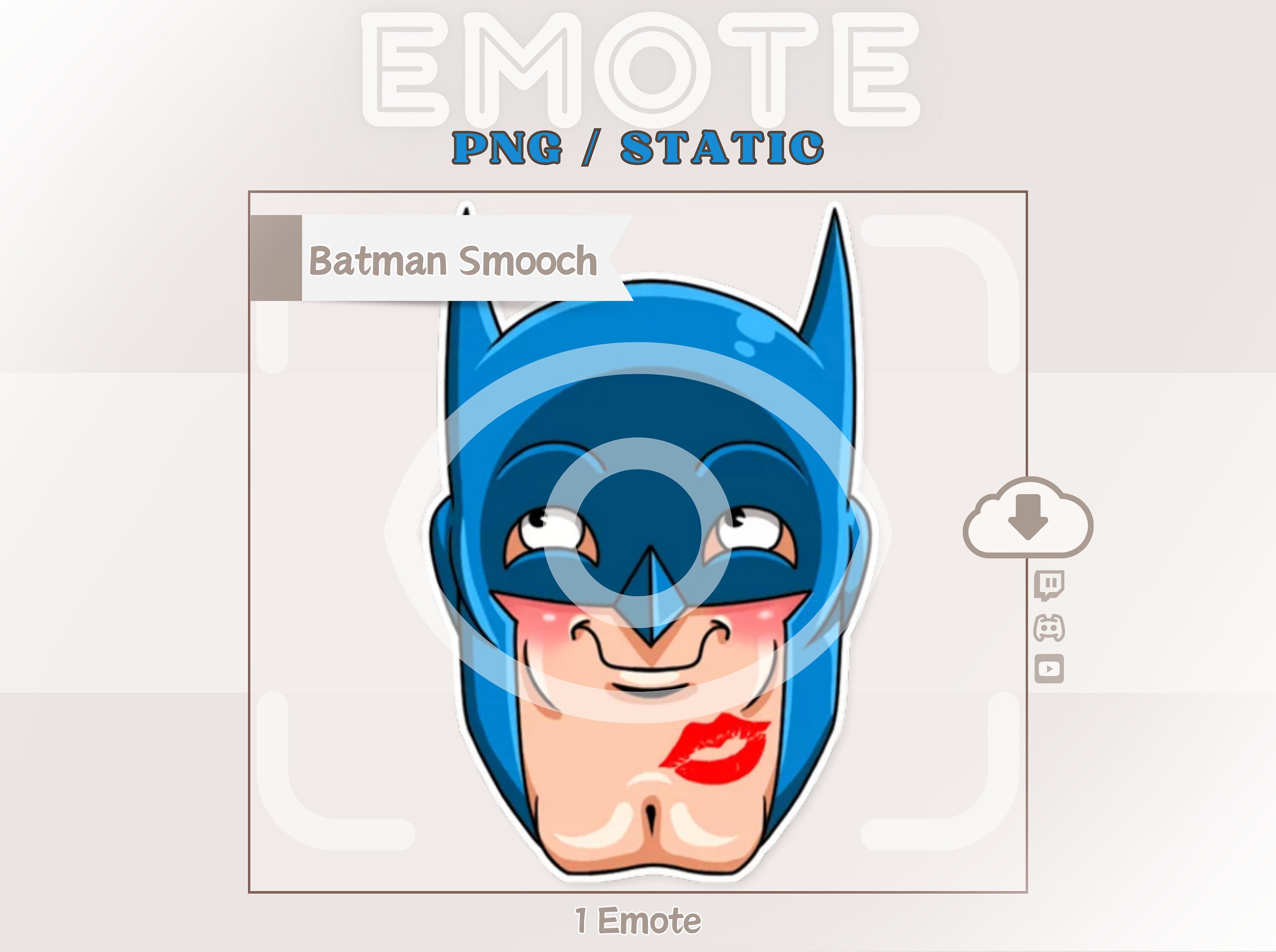 Twitch Emote ''batman Smooches'' Emotes for Twitch Cute Emotes, Kawaii ...