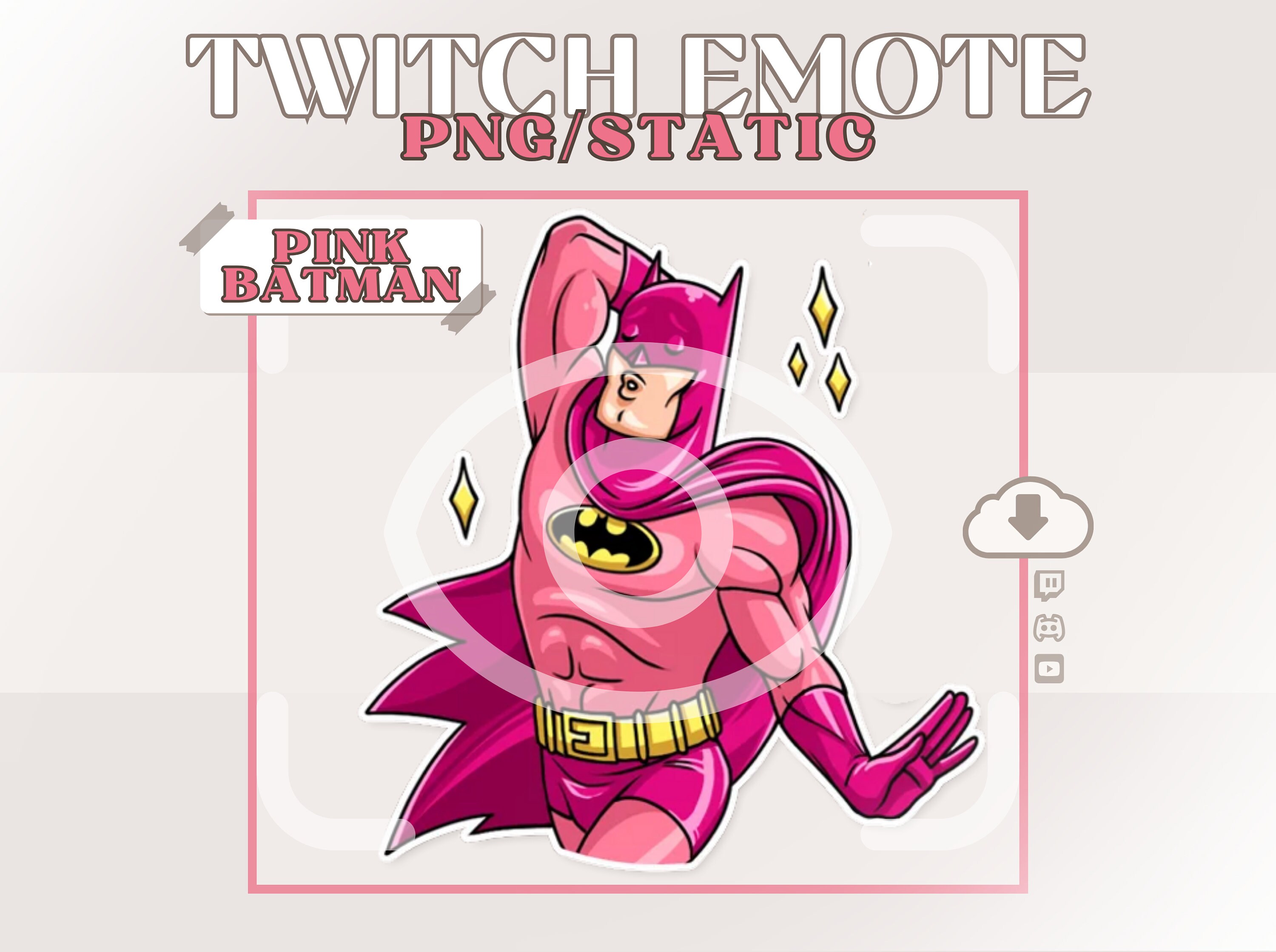 Twitch Emote pink Batman'' Emotes for Twitch Cute Emotes, Dancing ...