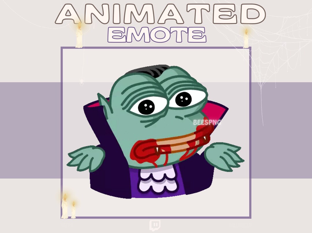 Animated Twitch Emote » Pepe Shrug » Halloween Emotes | Vampire Emote ...