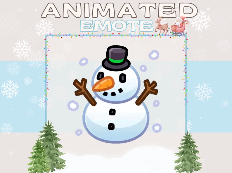 Animated Emote » Snowman » Instant Download | Christmas Stream Assets ...