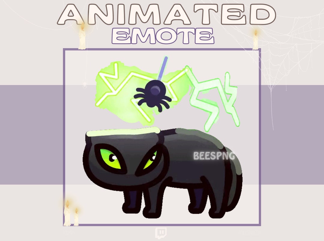 Animated Twitch Emote » Spooked » Halloween Emotes | Black Cat Emote ...