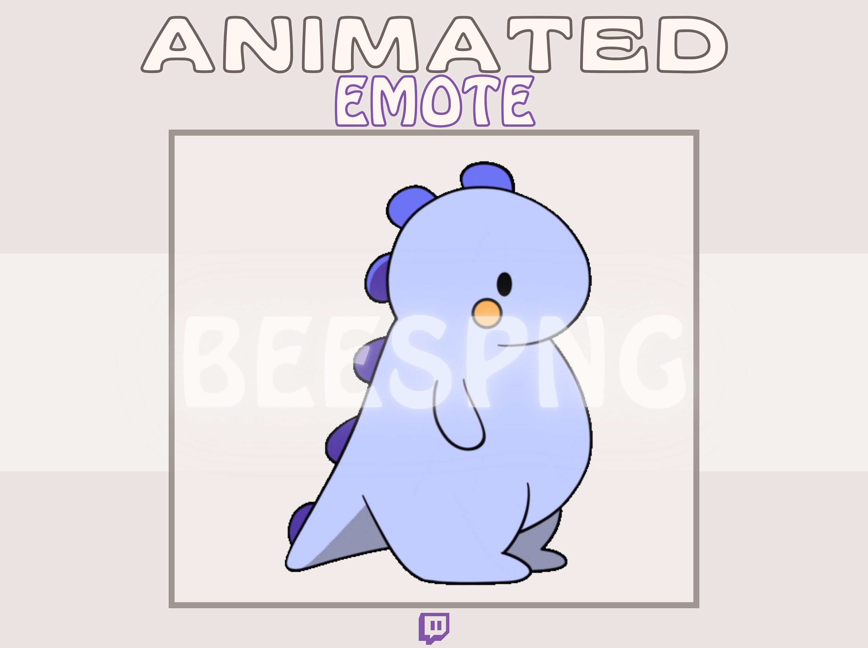 Animated Twitch Emote » "dancing Dino, Purple'' » Emotes for Twitch ...