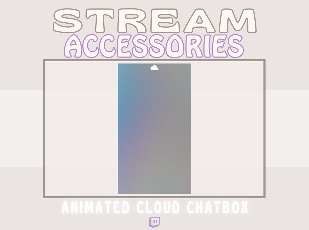 Animated Cloud Chat Box Stream Accessories Stream Overlay, Twitch Chat ...