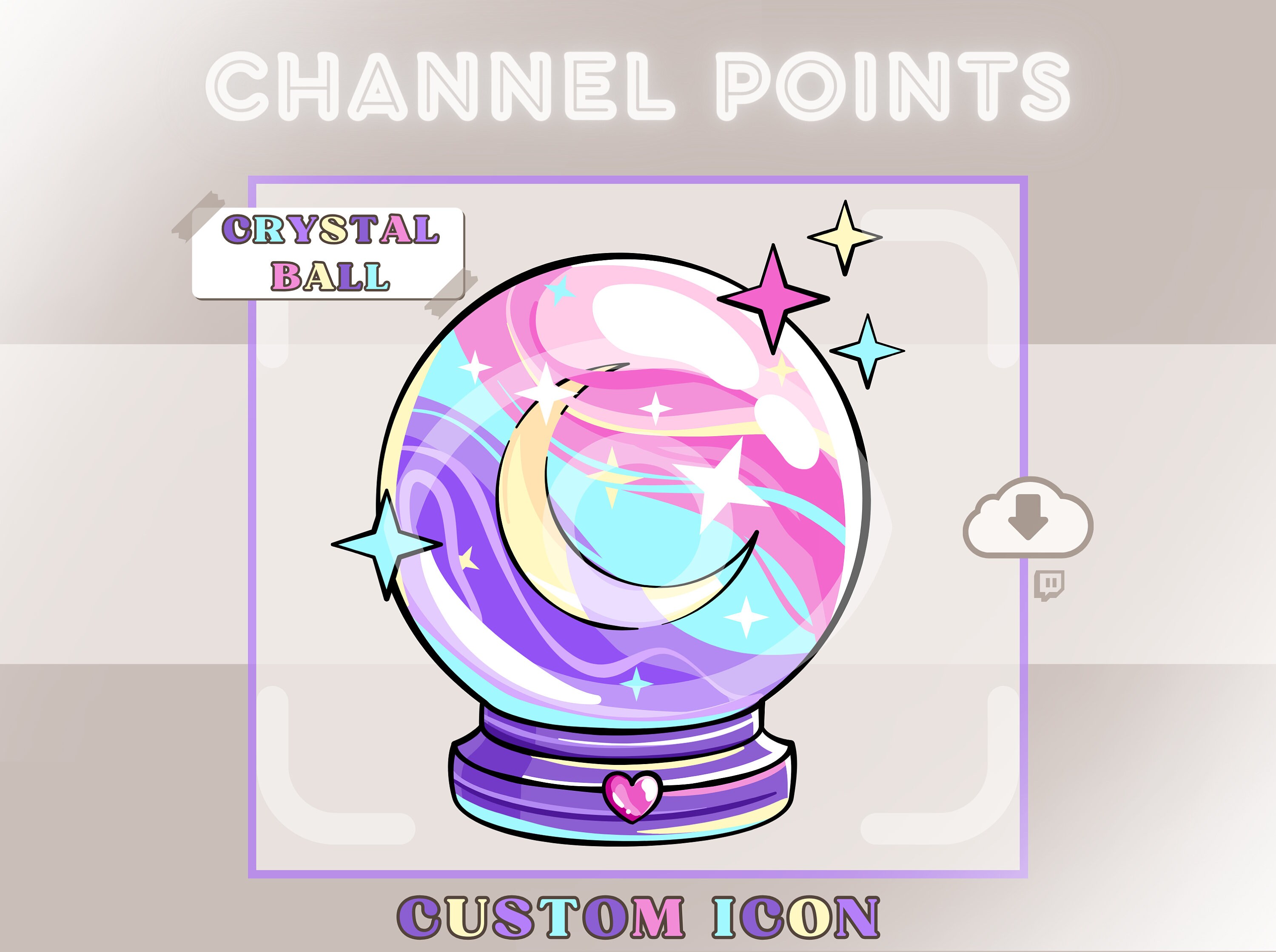 Crystal Ball Channel Point Icon Viewer Currency Icon Crystal Icon ...