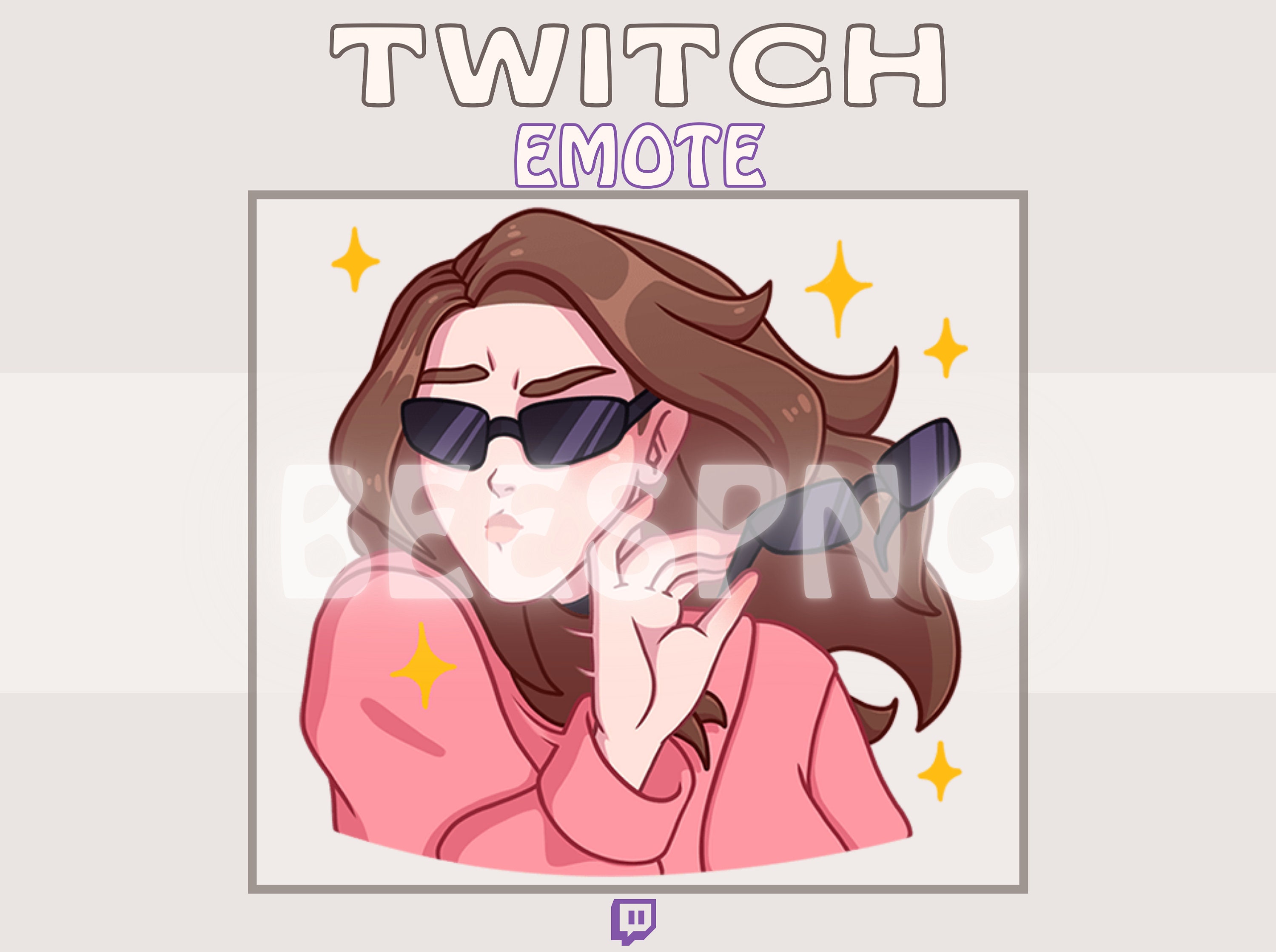 Twitch Emote » "too Cool'' » Emotes for Twitch | Cute Emote, Meme Emote ...