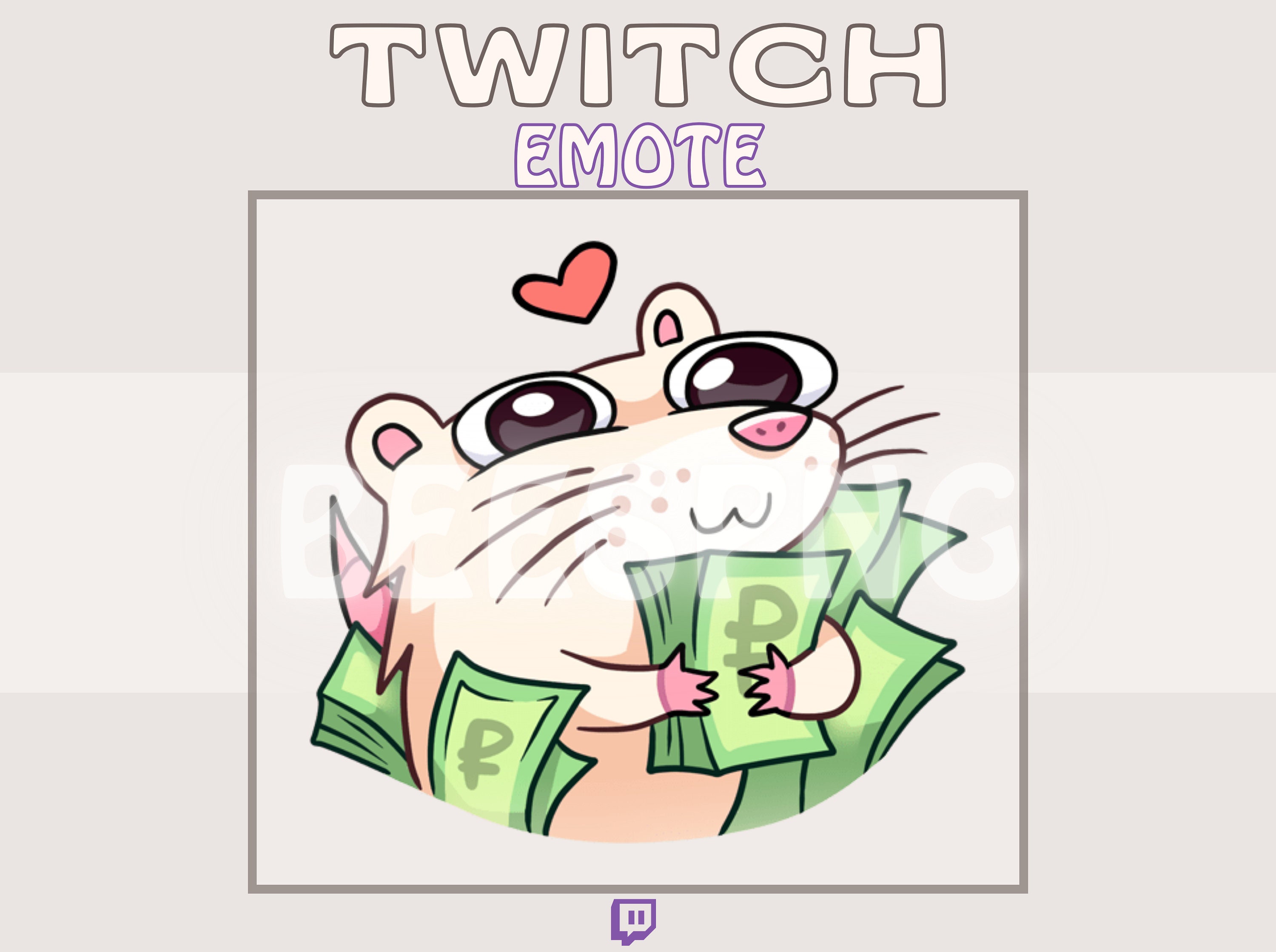 Twitch Emote cute Mouse Monies'' Emotes for Twitch Cute Emotes, Flower ...