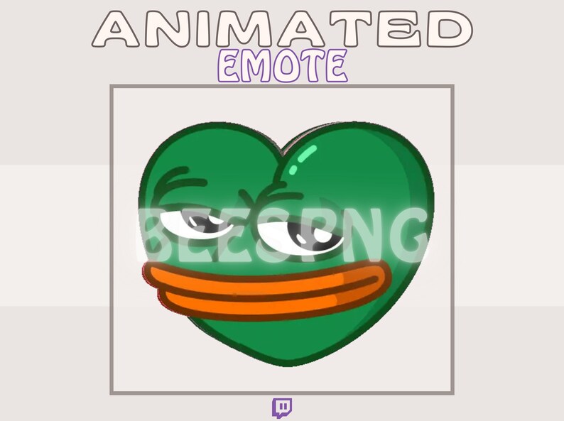 Pepe Heart » Twitch Emote » Animated [ Instant Download ] // Stream ...