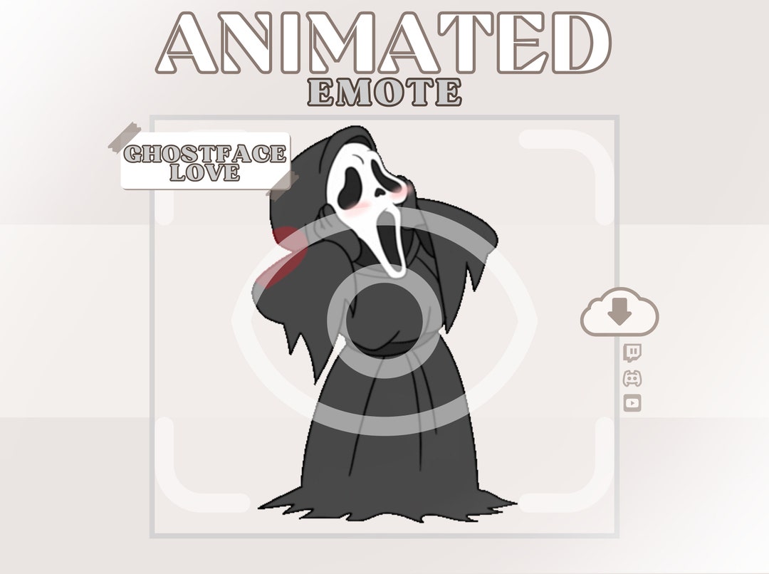 Animated Twitch Emote ''ghostface Love'' Emotes for Twitch Cute Emotes ...