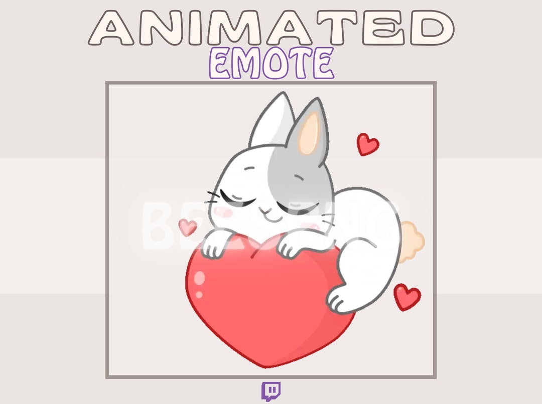 Animated Twitch Emote » Bunny Love » Emotes for Twitch | Cute Emotes ...