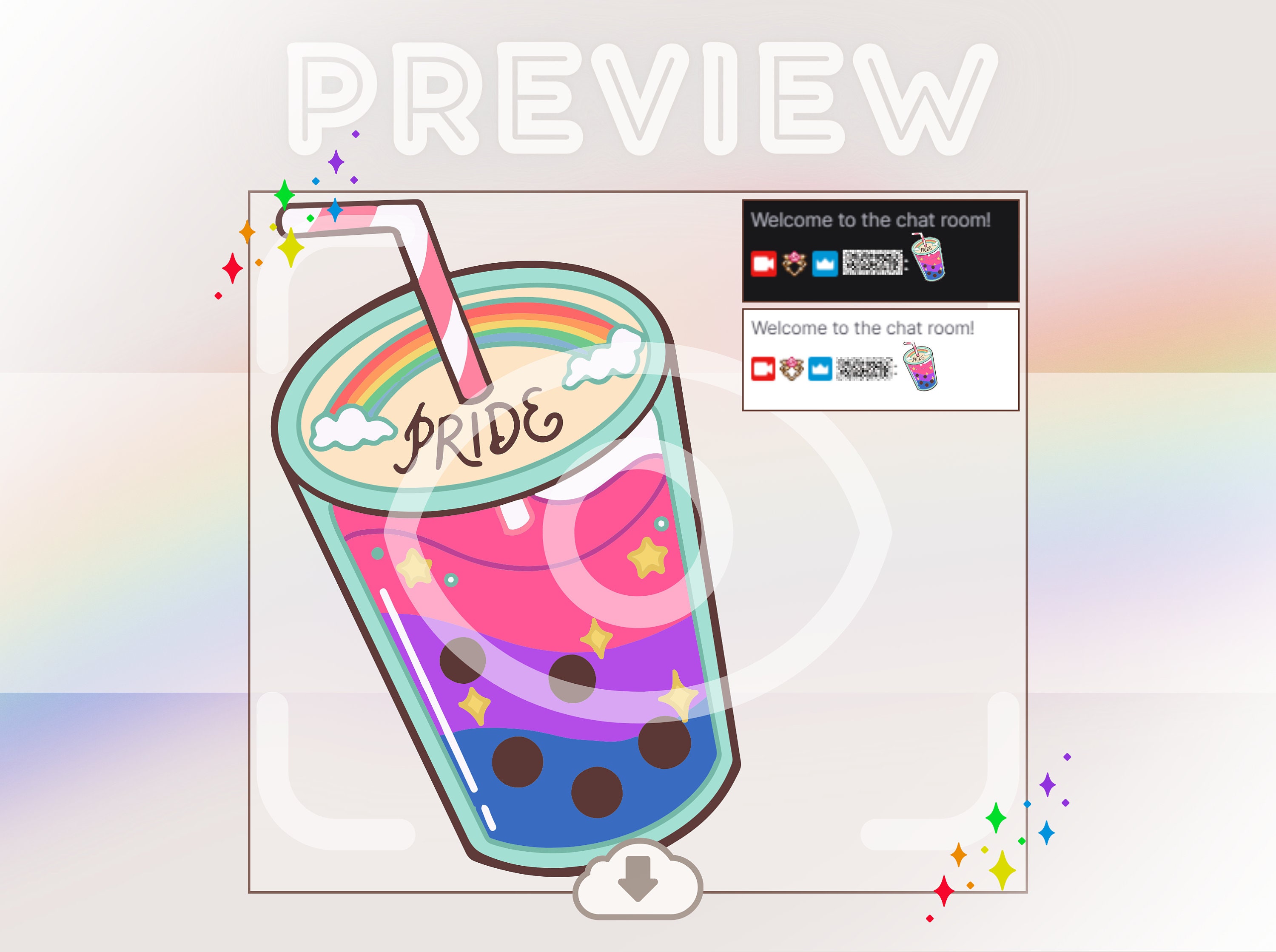 Twitch Emote » ''bisexual Boba Pride'' » Emotes for Twitch |pride ...