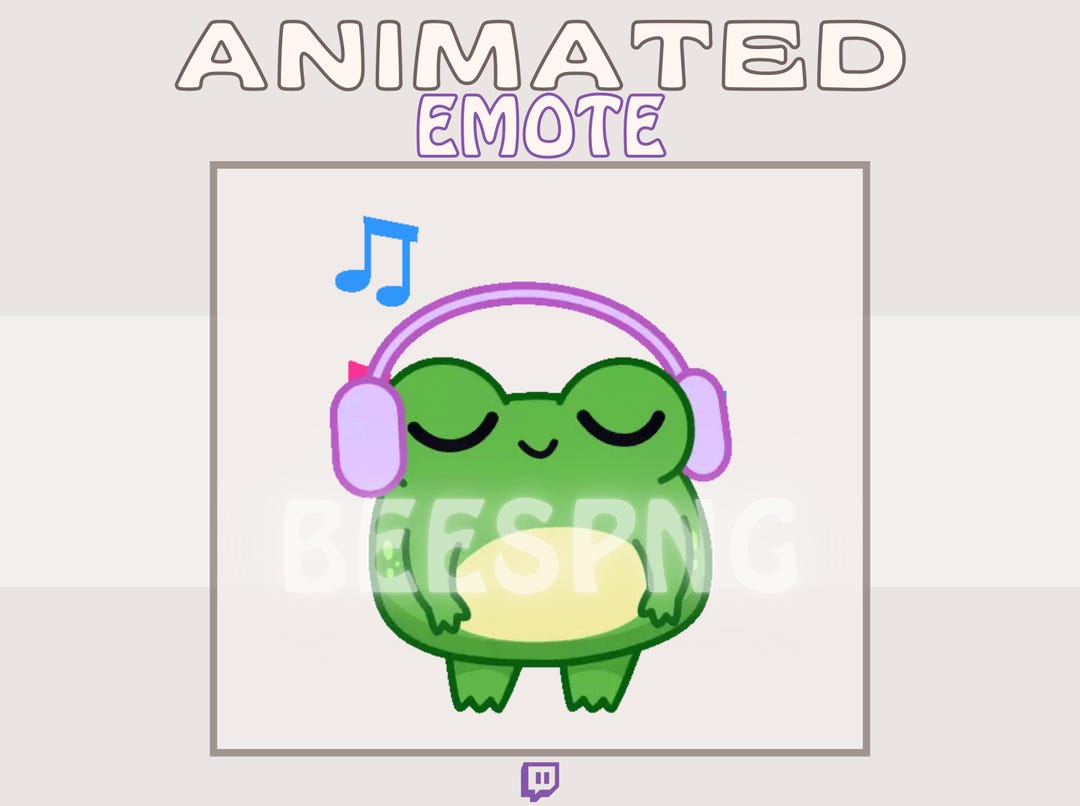 Animated Twitch Emote » "froggy Jam'' » Emotes for Twitch | Frog Emote ...
