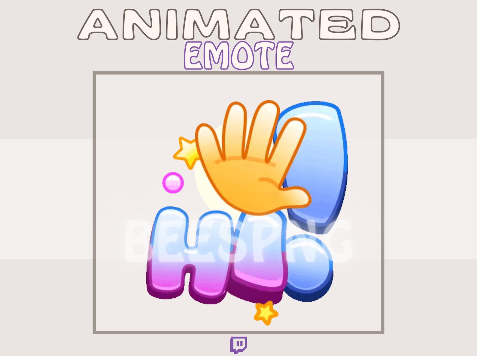 Hii » Twitch Emote » Animated [ Text ] // Stream Assets • Discord Emoji ...