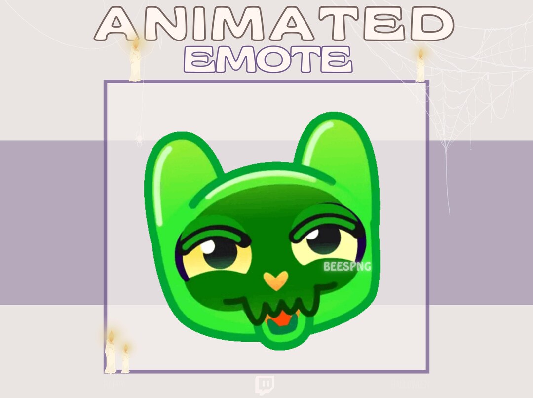 Animated Halloween Cat Emote for Twitch, Discord, Youtube (digital ...