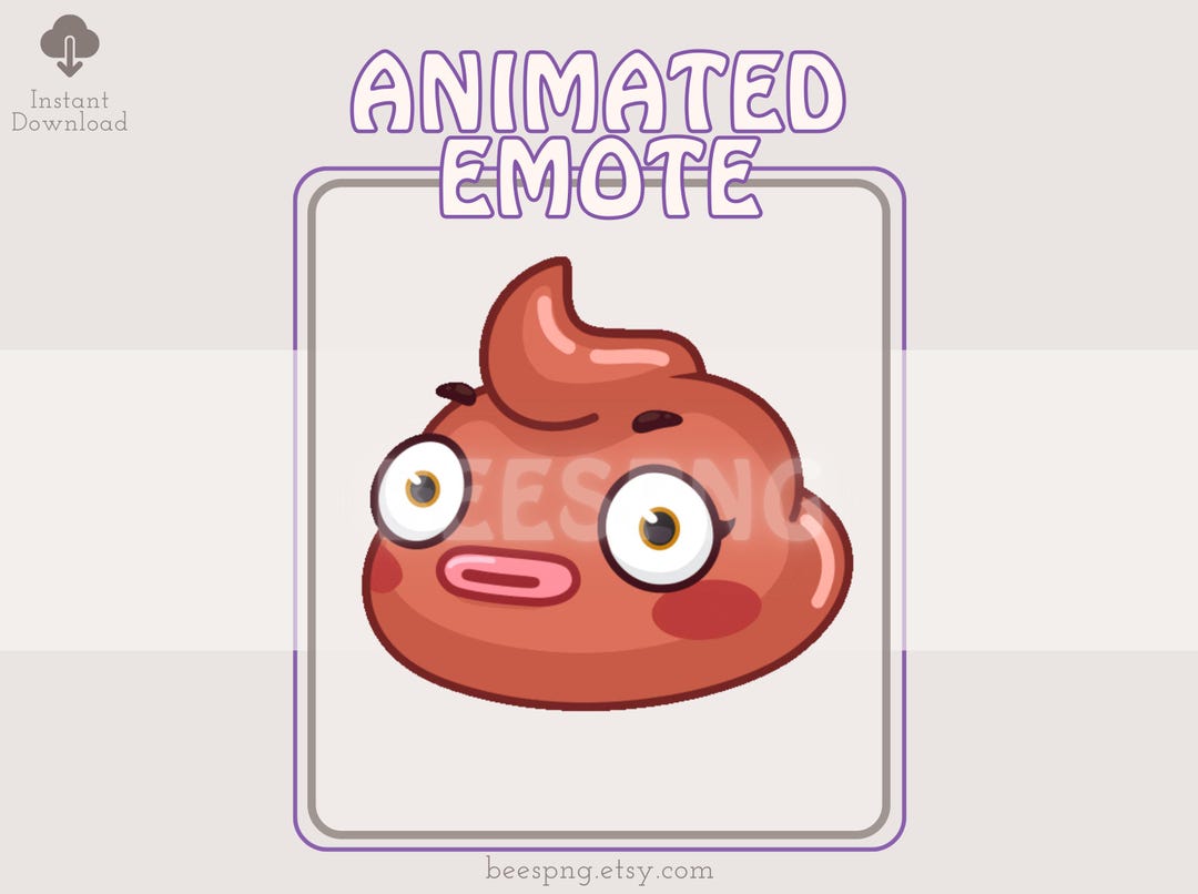 Screaming Poop » Twitch Emote » Animated // Stream Assets • Beespng - Etsy