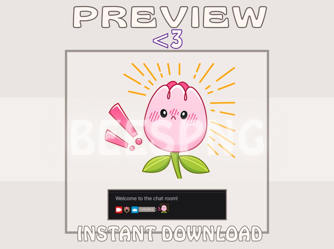 Twitch Emote floral Alerted'' Emotes for Twitch Cute Emotes, Flower ...