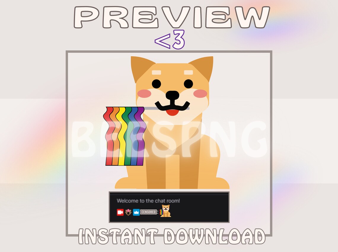 Twitch Emote ''doggy Pride Flag'' Emotes for Twitch Pride Emotes, Pride ...