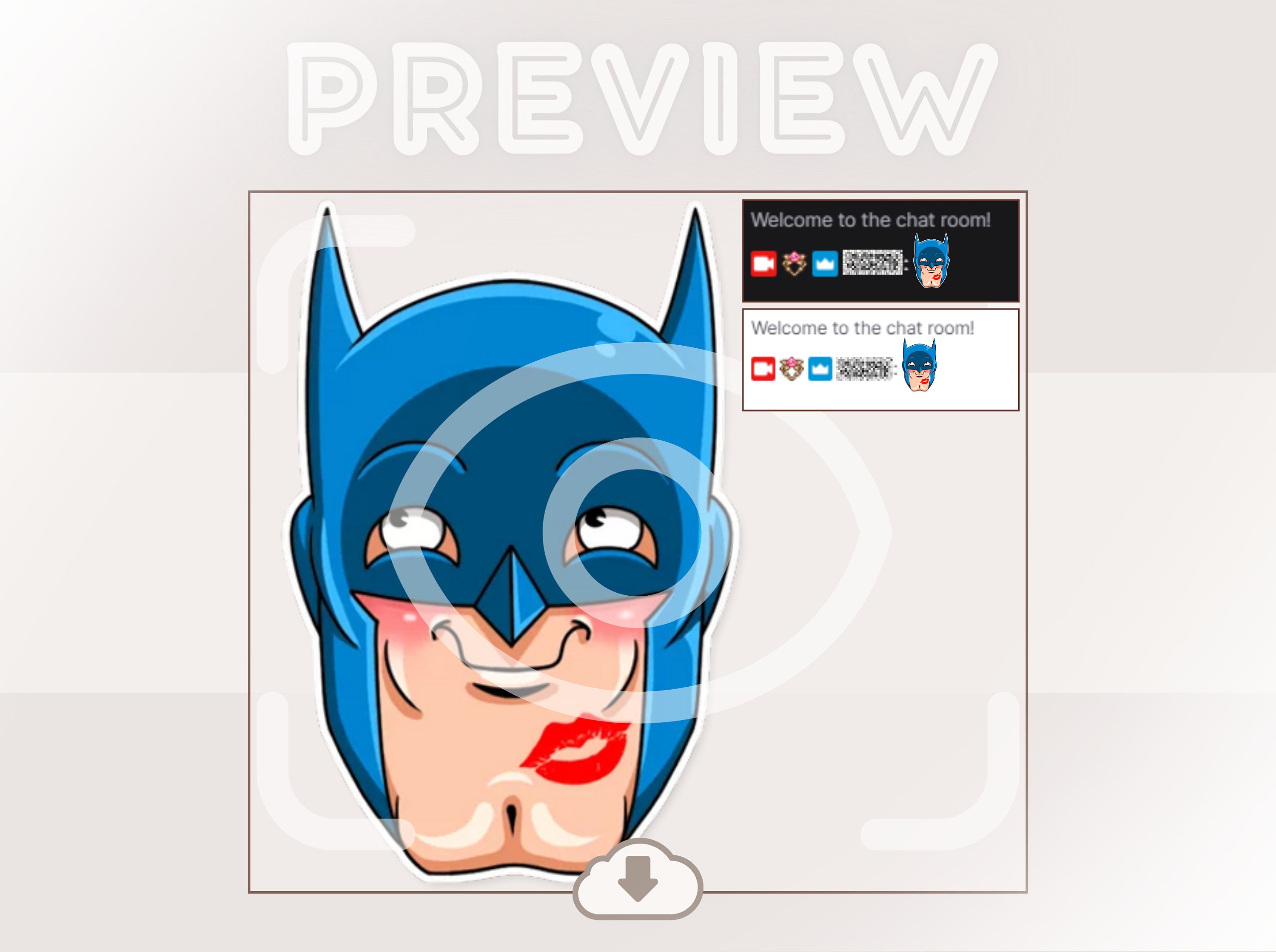 Twitch Emote ''batman Smooches'' Emotes for Twitch Cute Emotes, Kawaii ...