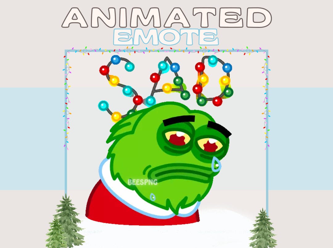 Holiday Sadness » Animated Christmas Pepe Emote » Available in Set | # ...