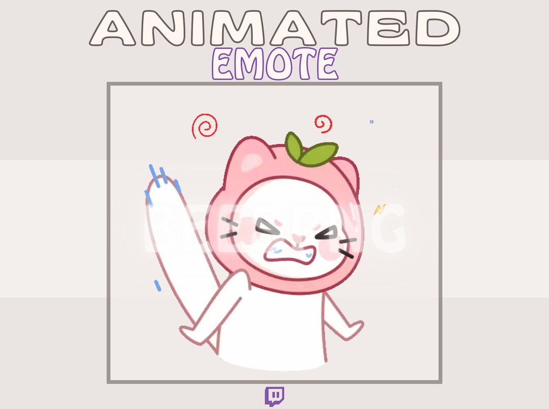 Angry Peach Cat » Twitch Emote » Animated [ Instant Download ...