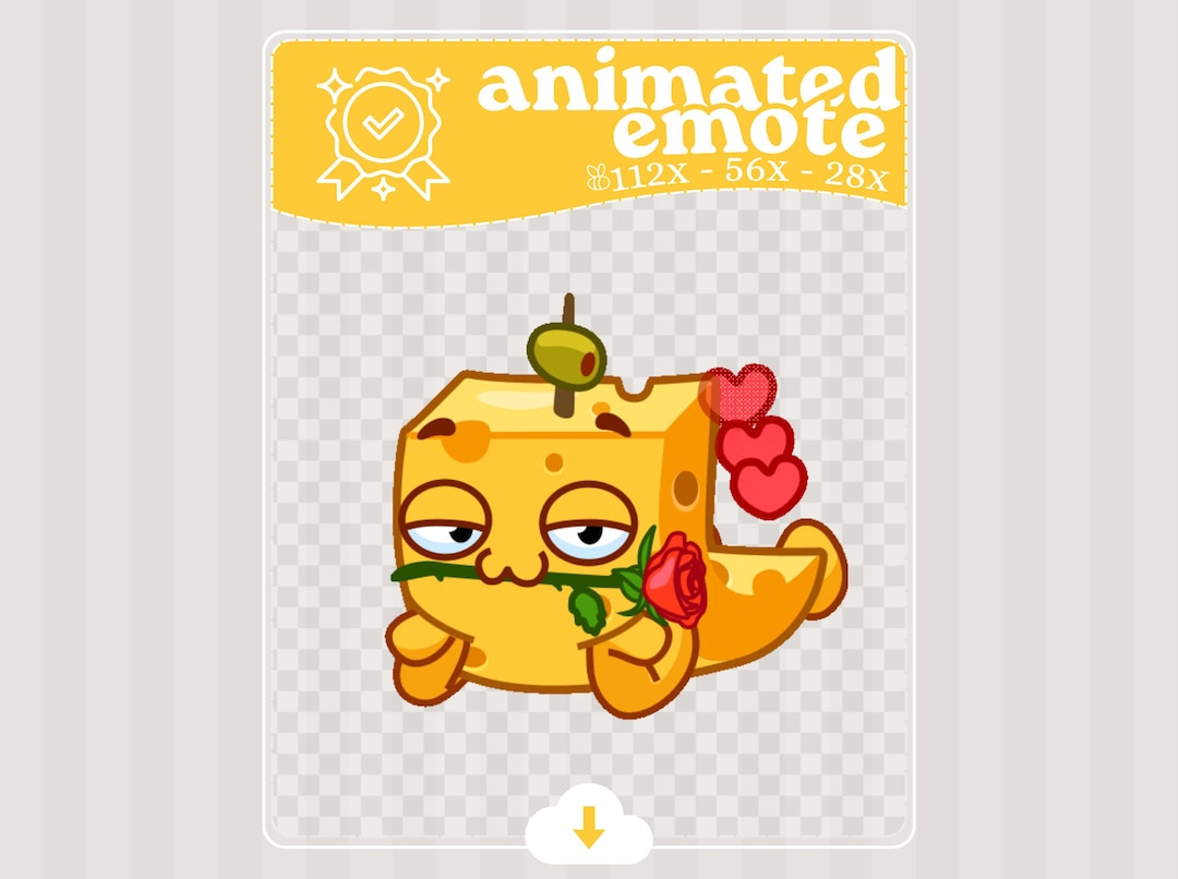 Cheese Flirt · Animated Emote · Twitch · Discord - Etsy