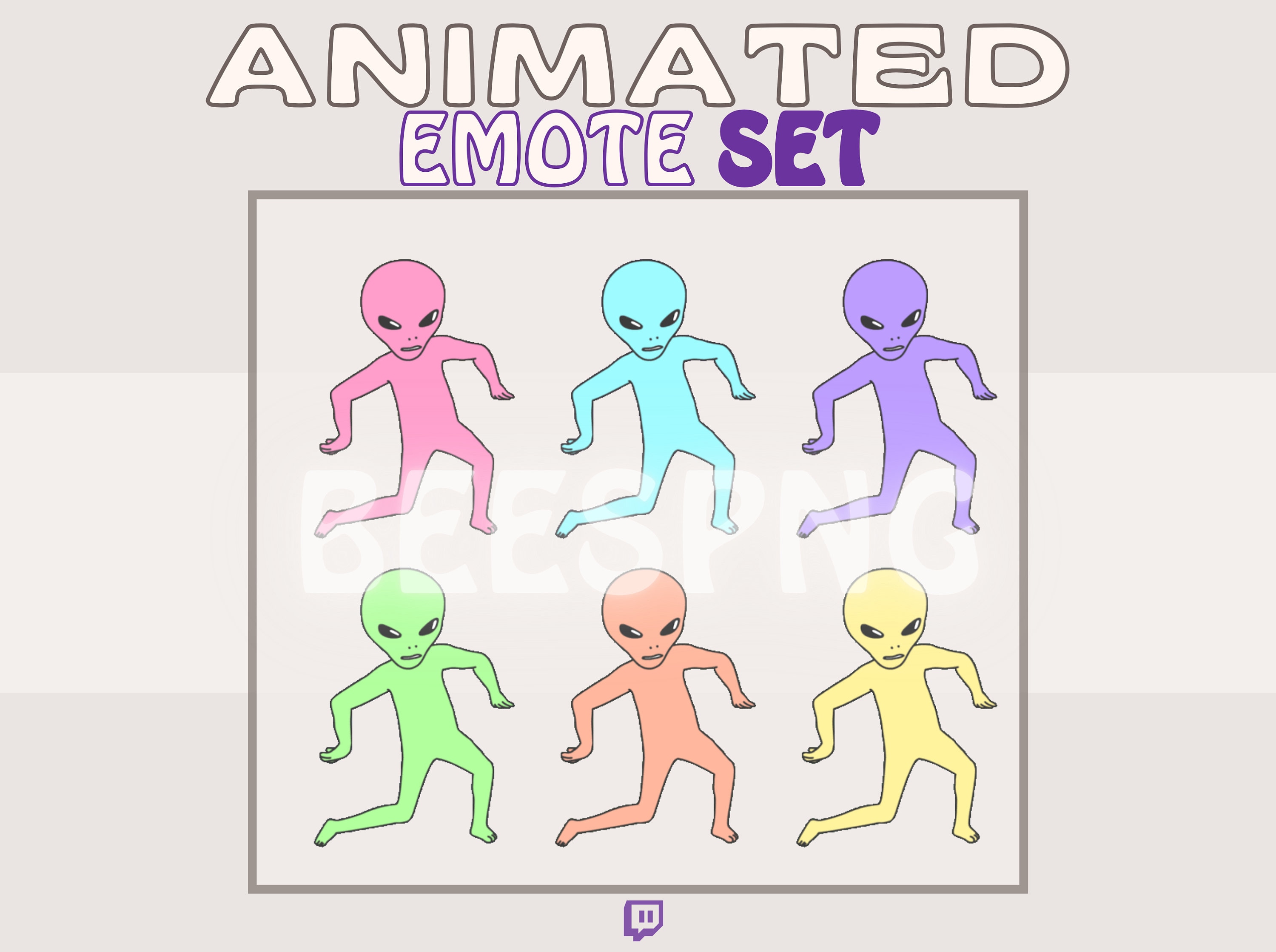 Animated Emote Set ''dancing Aliens Party Pack'' Emotes for Twitch ...