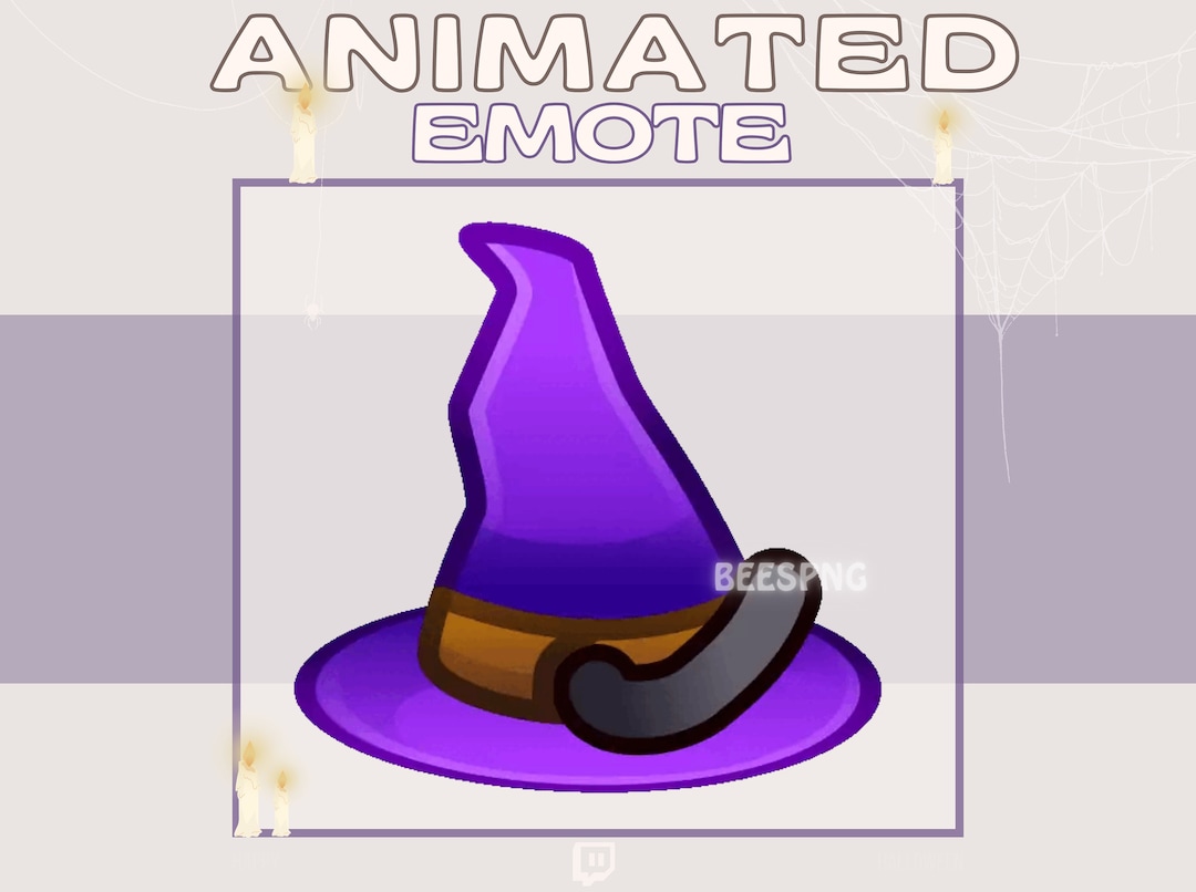 Animated Witch Hat Twitch Emote | Halloween Spooky Emotes - Etsy