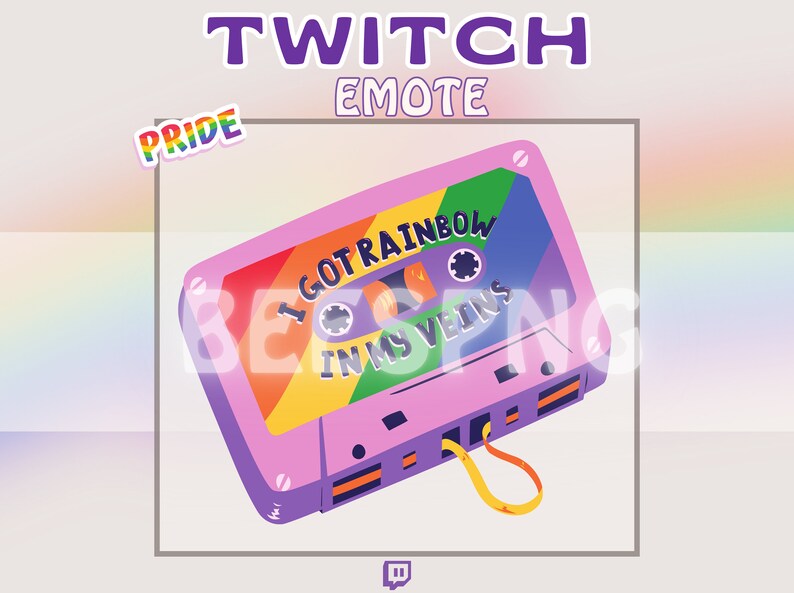 Twitch Emote Rainbow Tape Pride Emotes Hype Emotes LGBTQ Emotes - Etsy