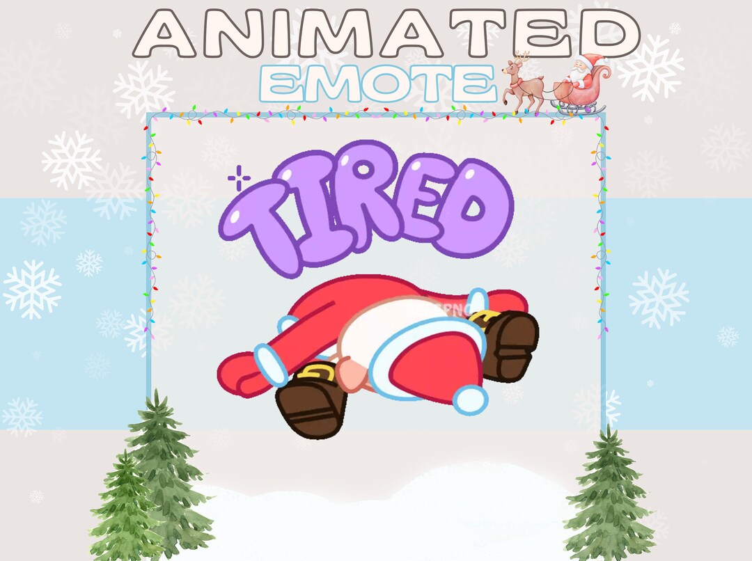 Animated Emote » Sleepy Santa » Instant Download | Christmas Stream ...