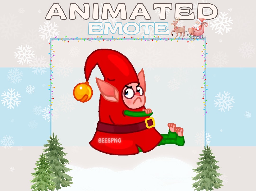 Animated Emote » Grumpy Elf » Instant Download | Christmas Stream ...