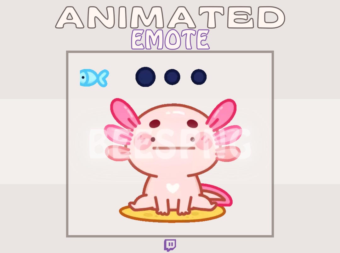 Waiting Axolotl » Twitch Emote » Animated // Stream Assets • Beespng - Etsy