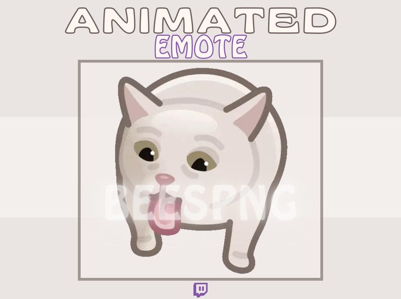 Cute Cat Gag» Twitch Emote » Animated // Stream Assets • Beespng - Etsy ...