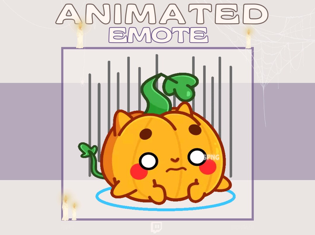 Pouty Pumpkin Cat Animated Emote for Twitch, Discord (.gif) - Etsy